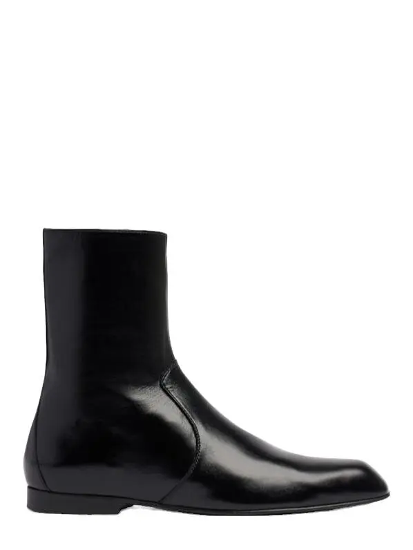 Khaite 10mm Charlotte Leather Ballerina Flats - Black