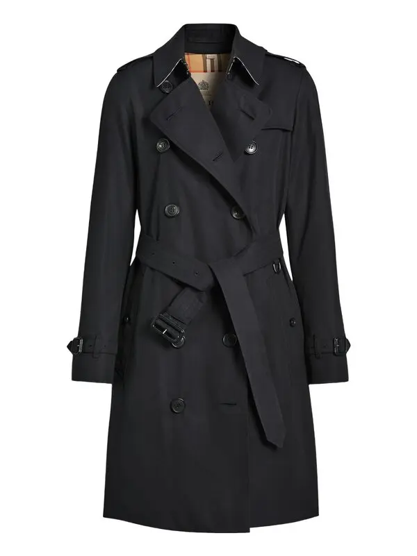 Burberry Kensington Heritage Double Breasted Coat - Midnight Color
