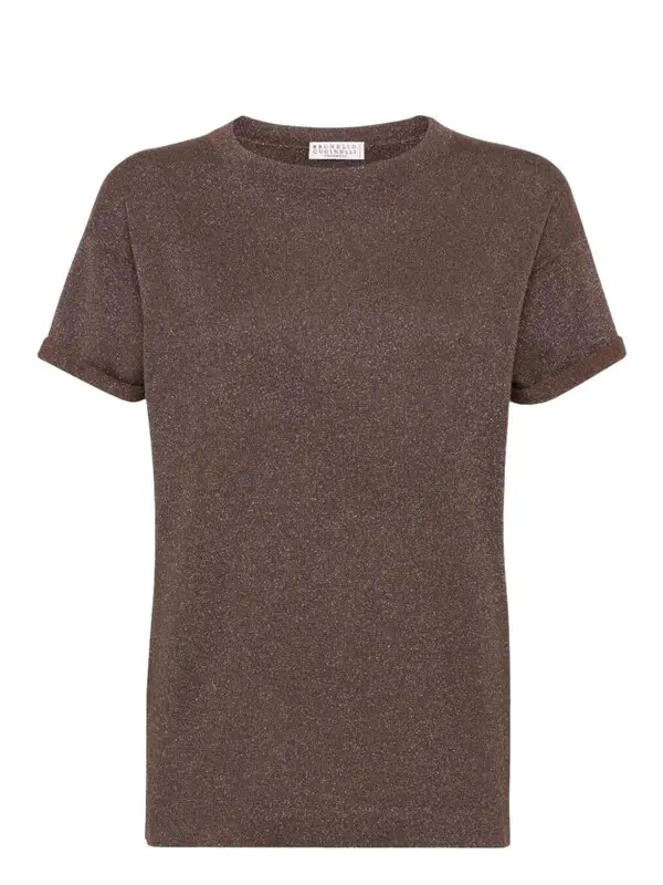 Brunello Cucinelli Round-neck T-shirt - Cocoa
