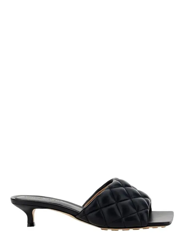 Bottega Veneta Padded Heeled Sandals - Black