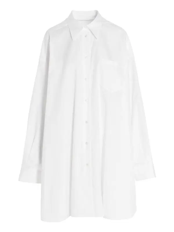 MAISON MARGIELA Knee-length Shirt With Classic Collar And Buckle Cuffs - Dongbai