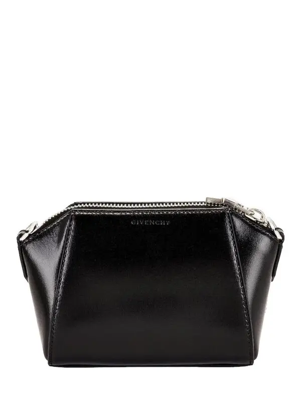 Givenchy Antigona Logo Embossed Crossbody Bag - Black