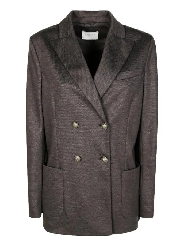 CIRCOLO 1901 Double-breasted Tailored Blazer - Black