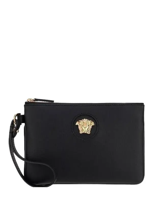 Versace Medusa Logo Plaque Pouch - Black