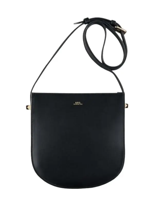 A.p.c. Geneve Leather Shoulder Bag - Black