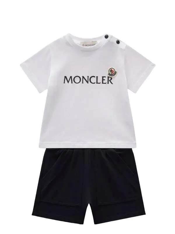 Moncler Logo T-shirt And Shorts Set - White
