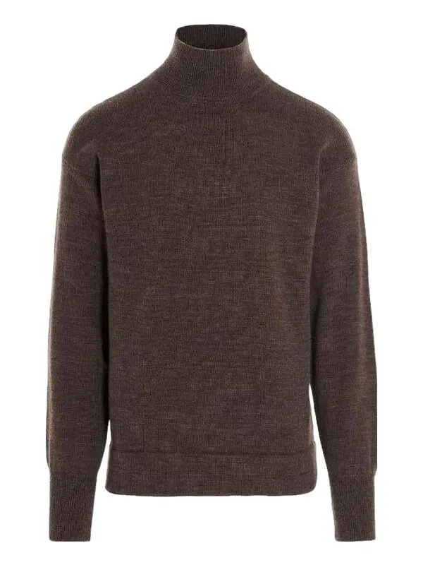 MAISON MARGIELA Roll Neck Knit Jumper - Brown