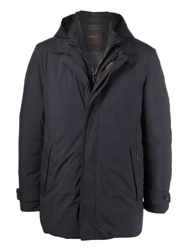MOORER Raffaello-stp Padded Coat - Black