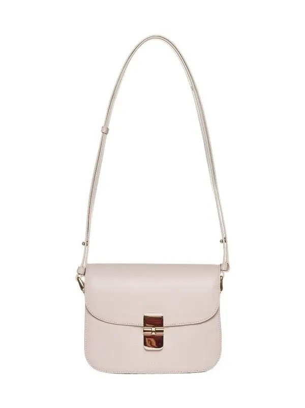 A.p.c. Grace Logo Printed Small Shoulder Bag - Nude