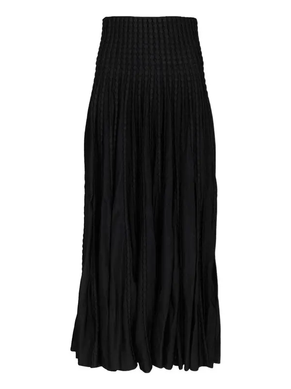 Alaïa Textured Knit Skirt - Black