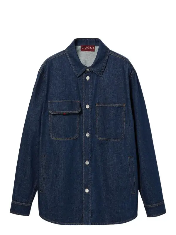 Gucci Relaxed Fit Denim Shirt - Black