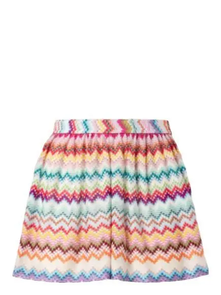 Missoni Pixelated Zigzag Motif Shorts - Multicoloured