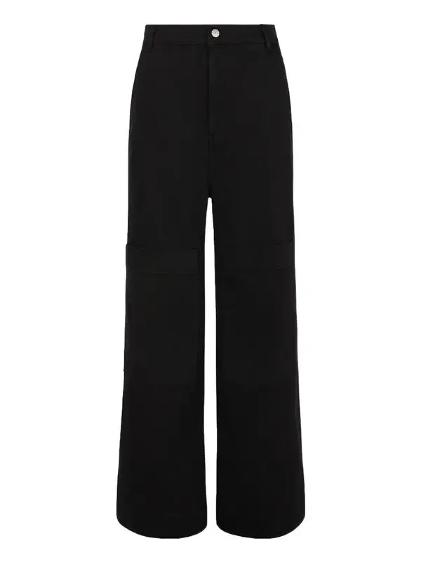 P.a.r.o.s.h Low-rise Wide-leg Jeans - Black