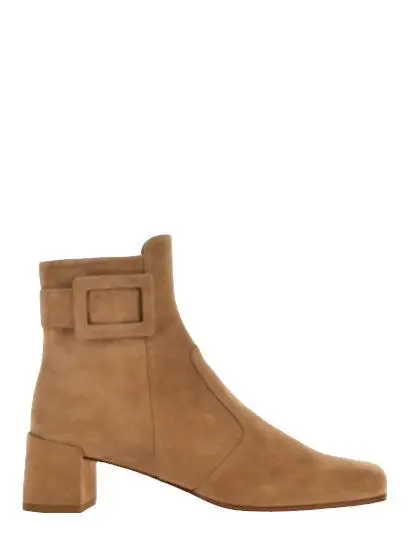 ROGER VIVIER Buckled Mid-calf Boots - Brown