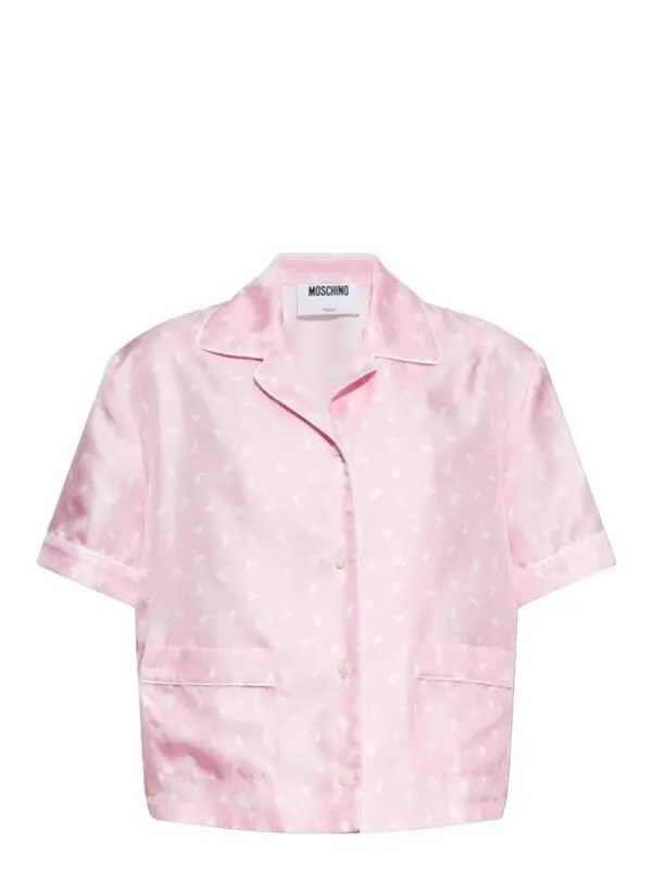 Moschino Printed Short Sleeve Shirt - Pink
