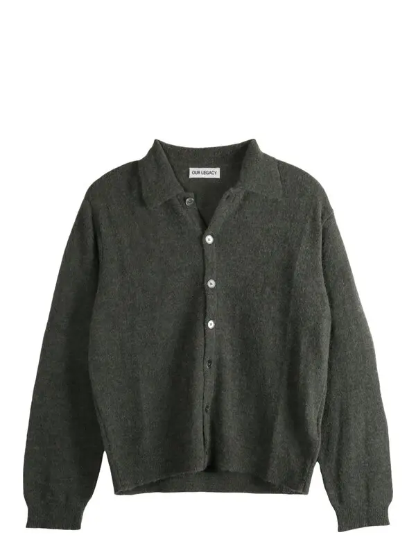Our Legacy Alpaca Wool-blend Cardigan - Moss Green