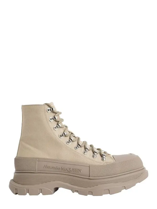 Alexander McQueen Tread Slick Lace-up Boots - Nude