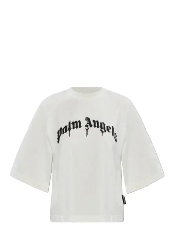 Palm Angels Curved Logo Boxy T-shirt - White