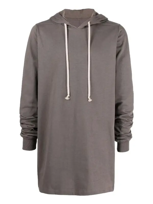 Rick Owens Drawstring Pullover Hoodie - Gray