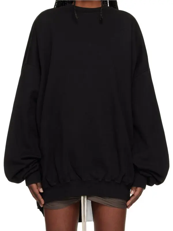 Rick Owens Oversized Crewneck Sweater - Black