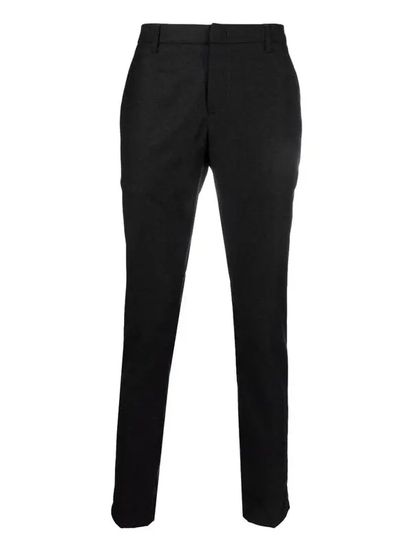 DONDUP Mid-rise Slim-fit Trousers - Black