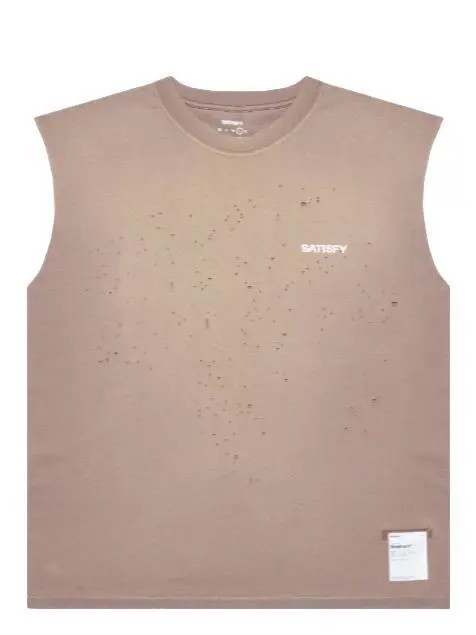 Satisfy Mothtech Distressed Muscle T-shirt - Nude