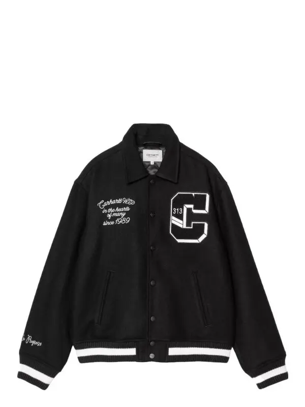 Carhartt Work In Progress World Class Varsity Jacket - Black