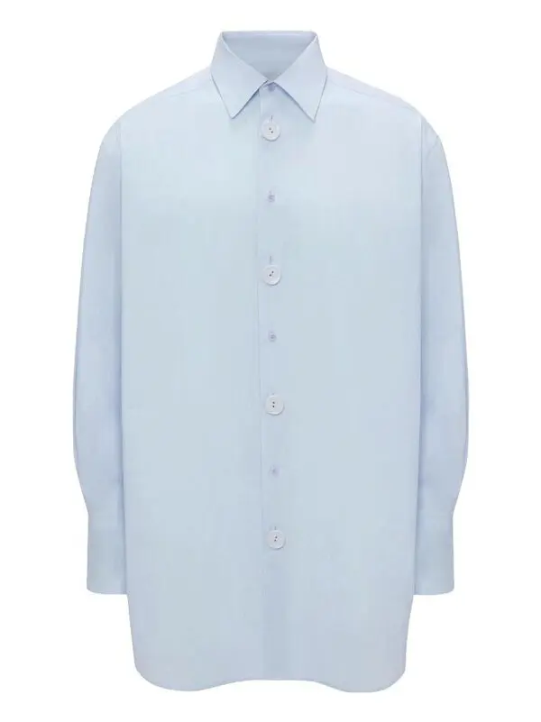 J.W.ANDERSON Jw Anderson Logo Embroidered Oversized Shirt - White