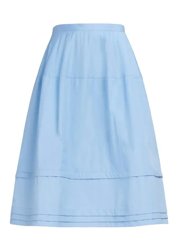Marni Pleat-detailed High-waisted Midi Skirt - Blue