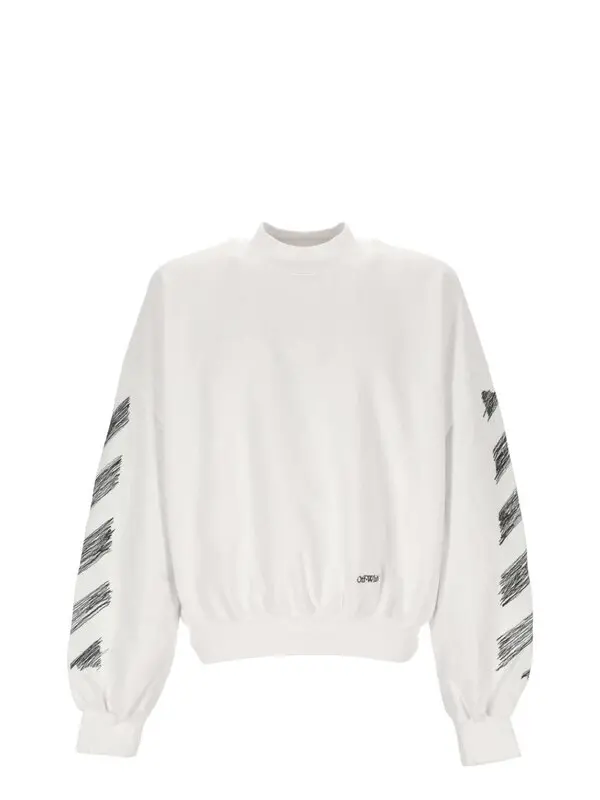 Off-White Scribble Diag-print Sweatshirt - White