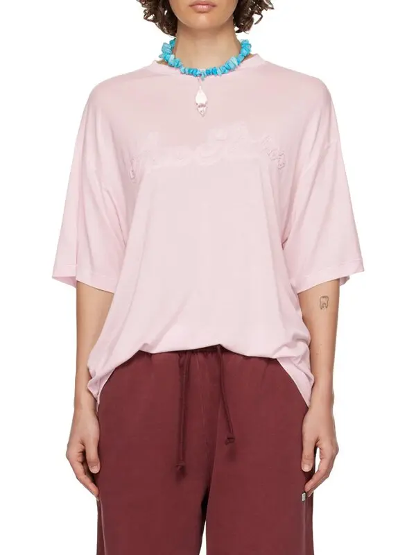 Acne Studios Artwork Cut-out Jersey T-shirt - White