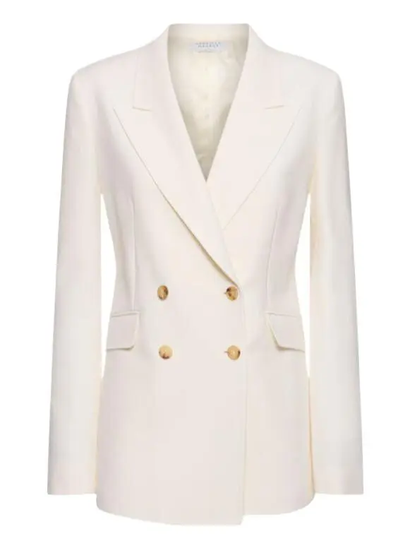 Gabriela Hearst Double-breasted Blazer With Pockets - Ivory