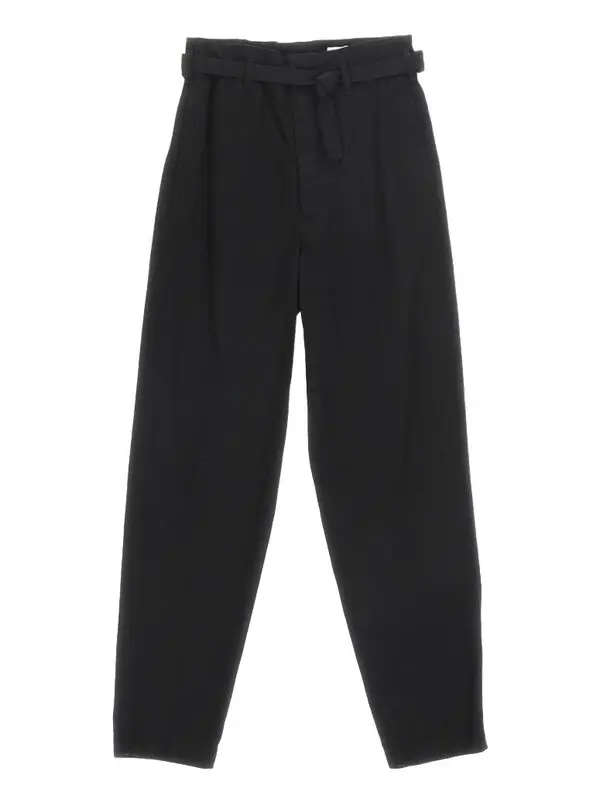 LEMAIRE Pleated Casual Pants - Black