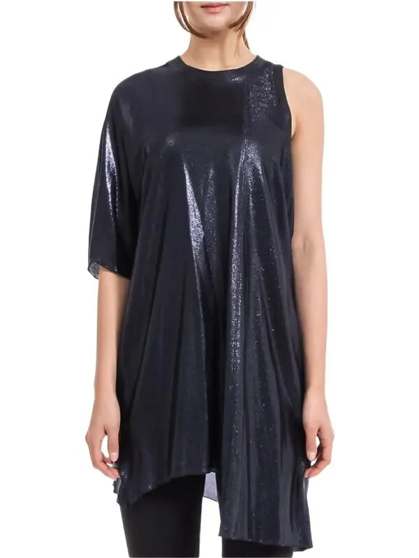 GOLDEN GOOSE Pleated One-sleeve Dress - Black