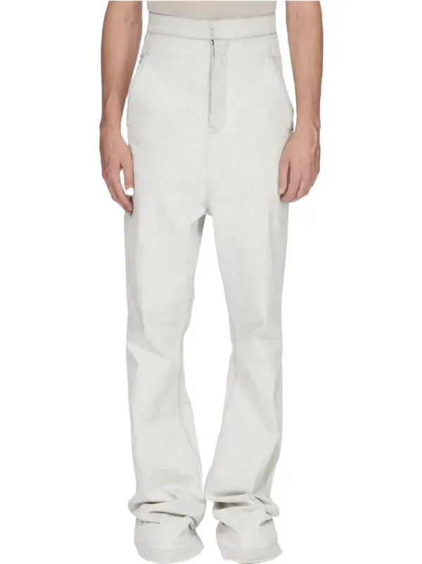 Rick Owens Dirt Bolan High-waisted Flared Trousers - Milk Wash