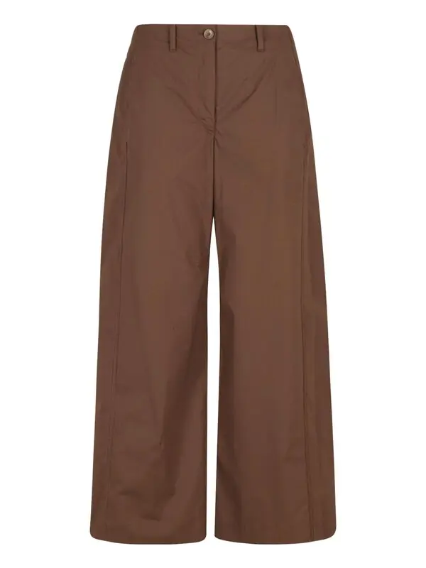 Seventy Buttoned Culottes Trousers - Green