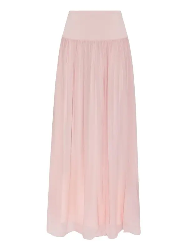 Posse Solene Gathered Maxi Skirt - Pink