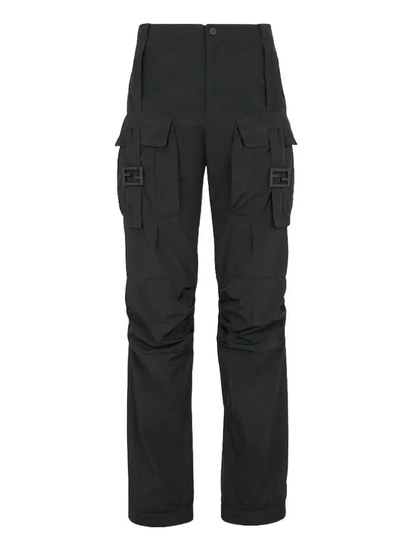 Fendi Nylon Cargo Trousers - Black
