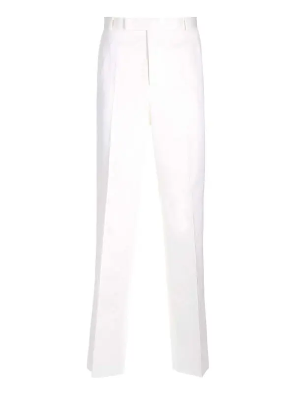Thom Browne Low-rise Straight-leg Trousers - White