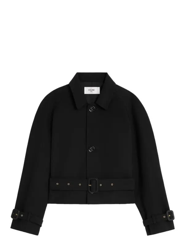 Celine Cotton And Wool Gabardine Jacket - Black