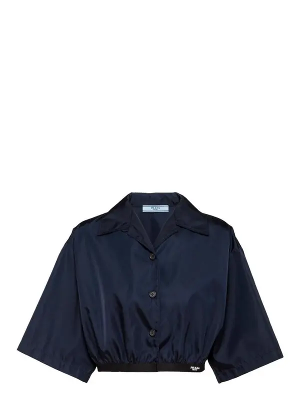 Prada Re-nylon Cropped Shirt - Blue