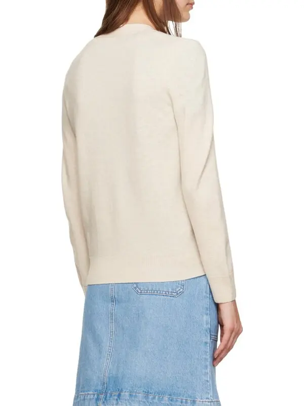 A.p.c. Louisa Logo-embroidered Cardigan - White