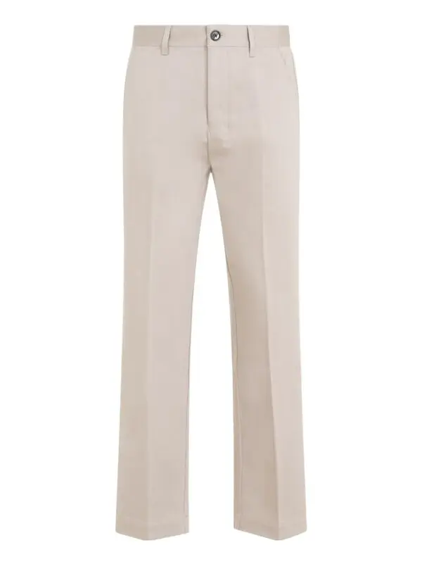 Ami Mid-rise Cropped Trousers - Nude