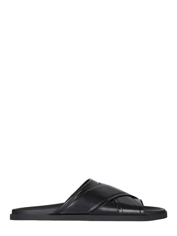 Givenchy 4g Plaque Flat Sandals - Black