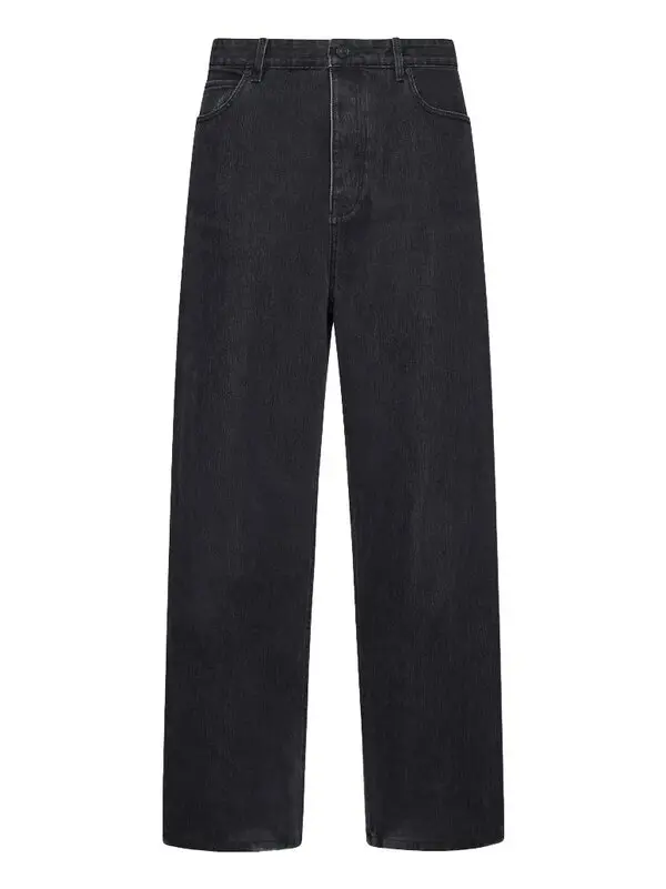 Balenciaga Logo Patch Wide-leg Jeans - Blue