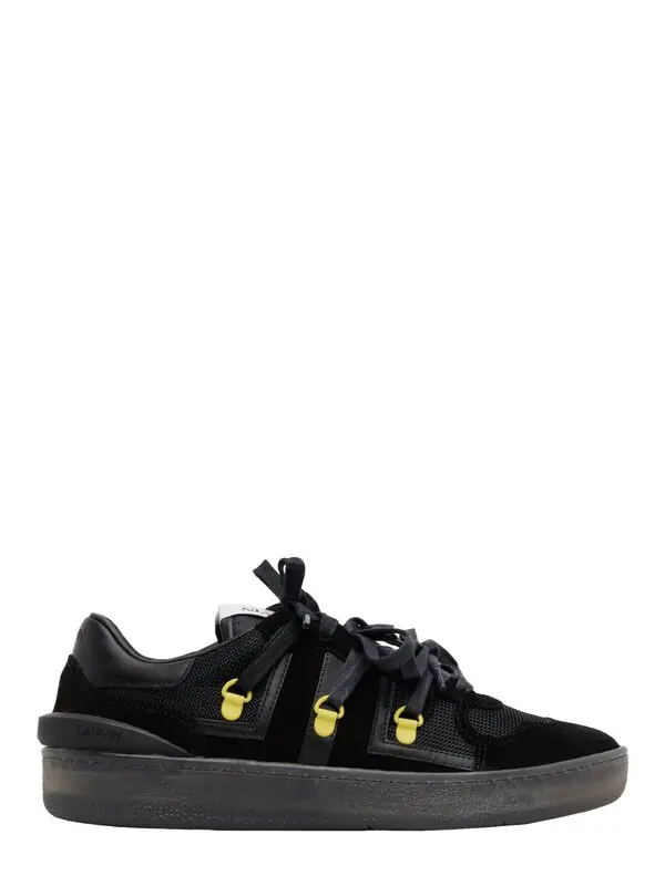 LANVIN Clay Sneakers With Mesh, Suede, And Calfskin Uppers - Black