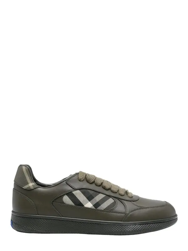 Burberry Check Panel Sneakers - Black
