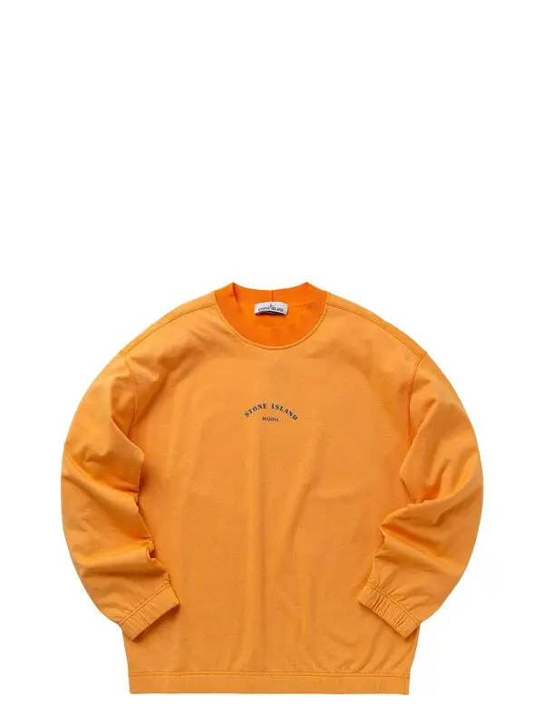 Stone Island Logo-print Long-sleeve Sweatshirt - Orange