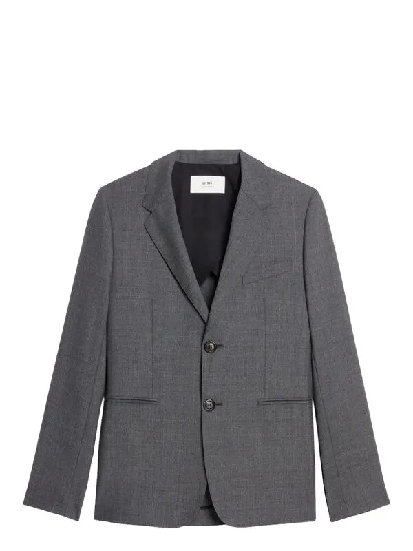 Ami Single-breasted Blazer - Gray