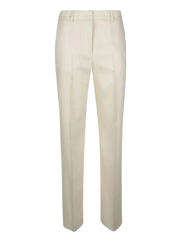 ERMANNO FIRENZE Tailored Straight-leg Pants - Nude